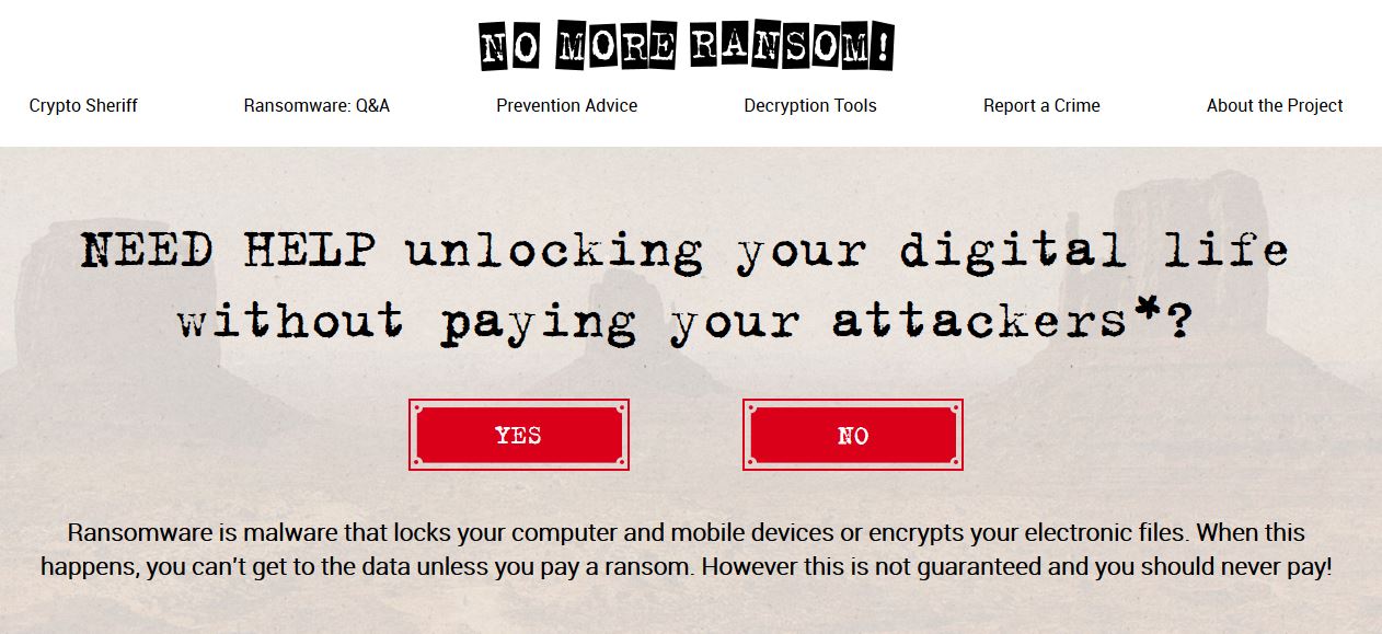 No more ransom - anti ransomware portal | IT klinika